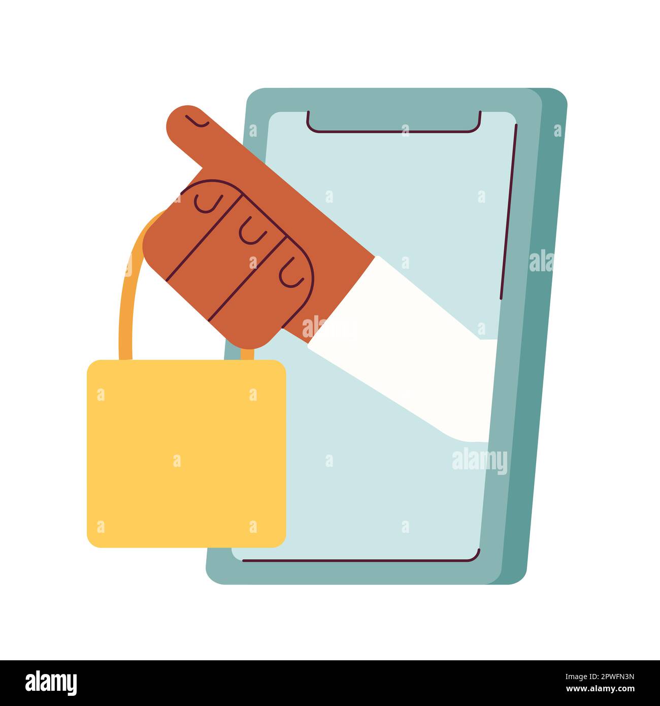 Successful shopping experience with mobile app flat concept vector spot ...