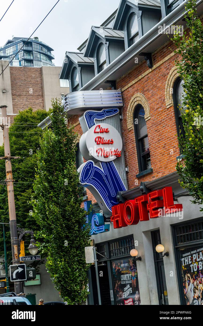 The Yale Hotel at 1300 Granville St. In Vancouver British Columbia ...