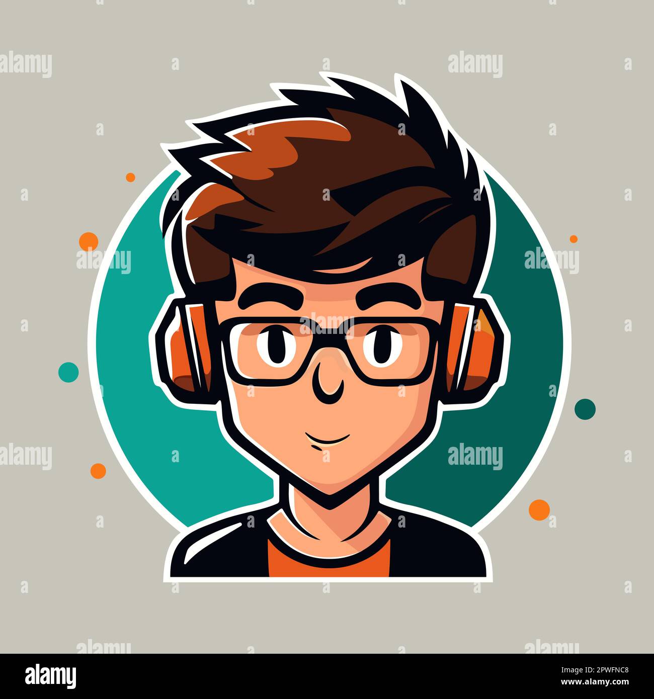 Student avatar illustration. Simple cartoon user portrait. User profile ...
