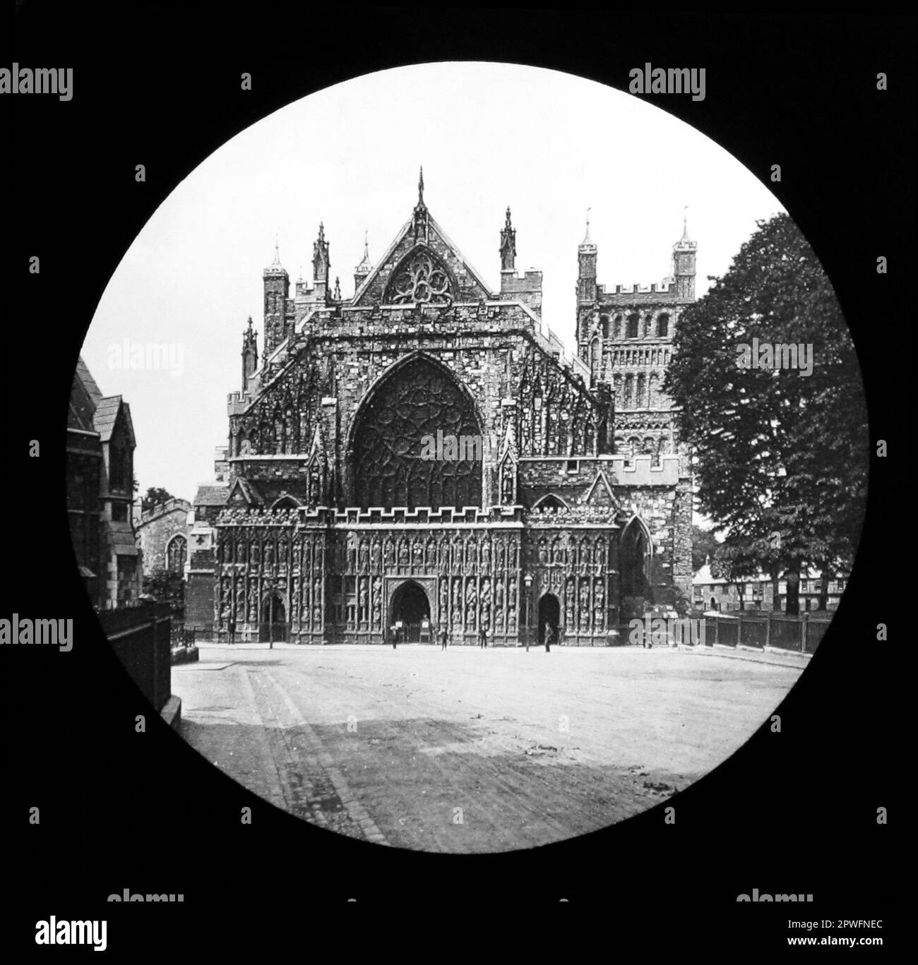 Exeter Cathedral, Victorian period Stock Photo - Alamy