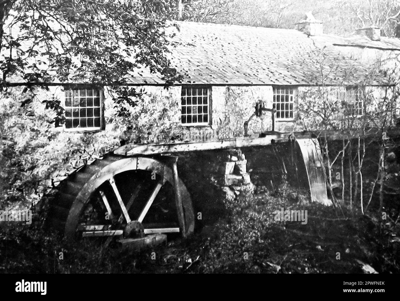 Mill at Gill Banks, Eskdale, Lake District, Victorian period Stock ...
