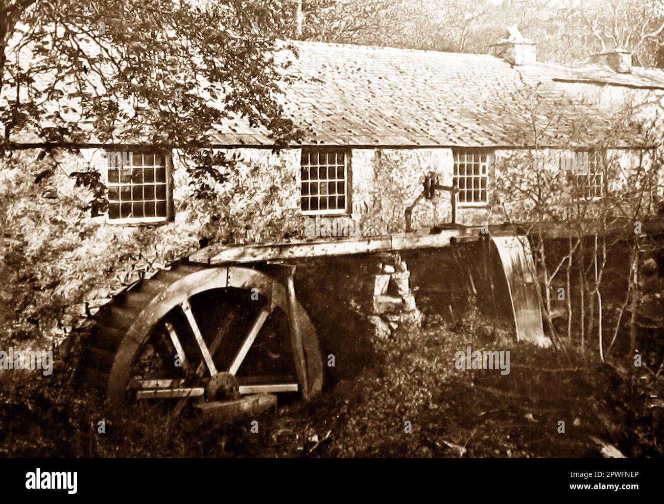 Mill at Gill Banks, Eskdale, Lake District, Victorian period Stock ...