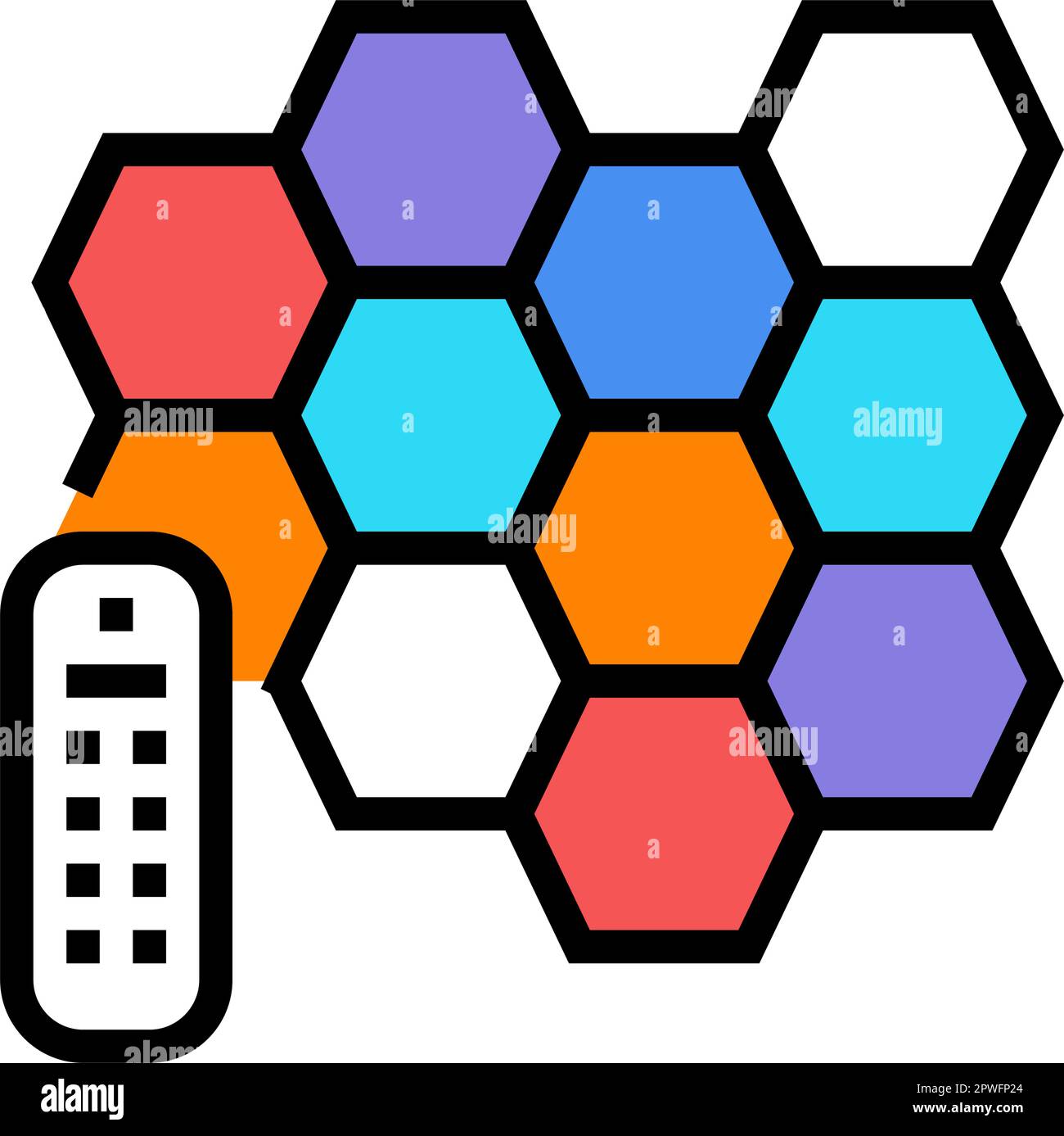 led lighting gaming pc color icon vector illustration Stock Vector ...