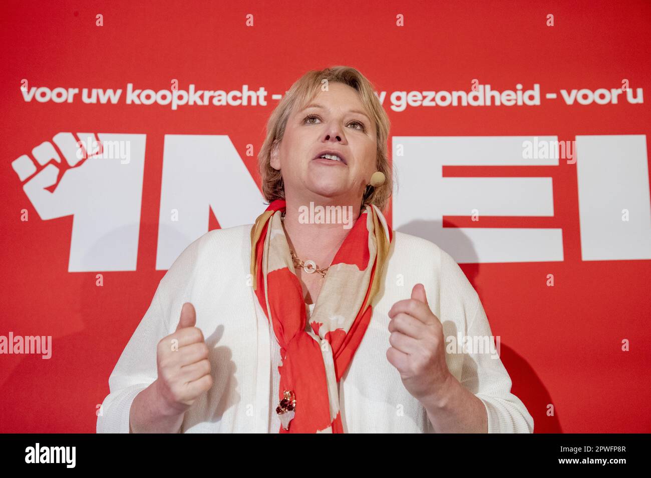 Charleroi, Belgium. 30th Apr, 2023. ABVV/ FGTB socialist union ...