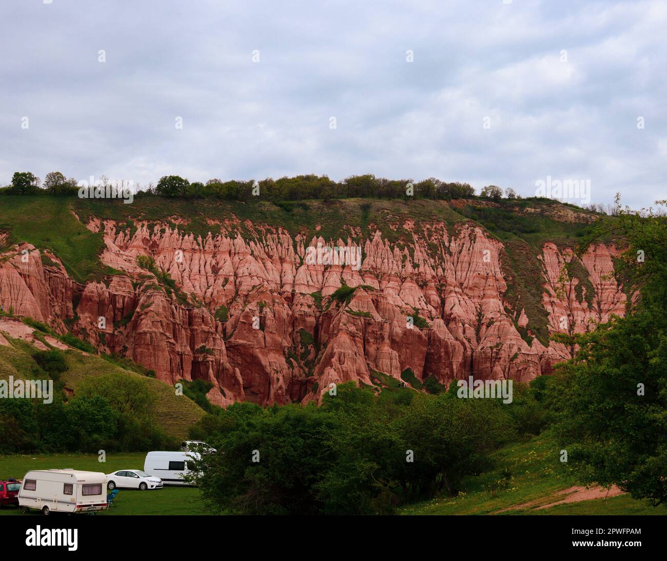 Red Ravine in Sebes Alba caught from different angles during a rainy ...