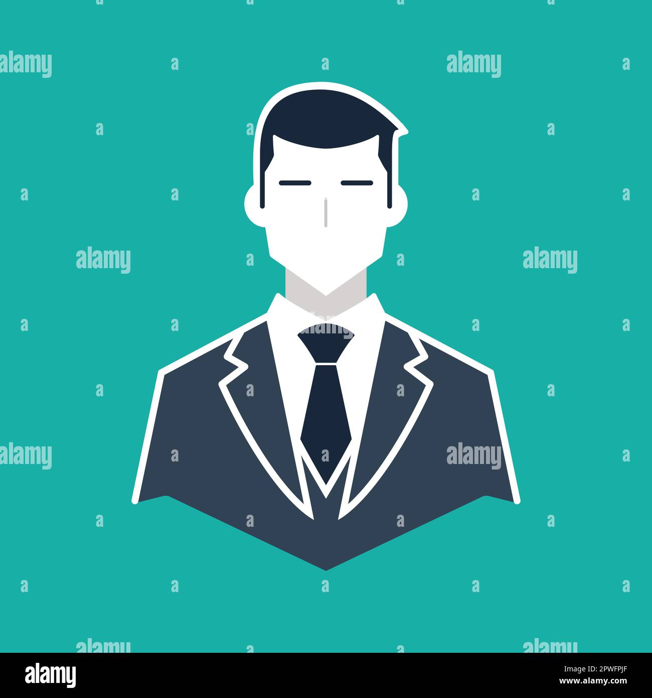 Businessman avatar illustration. Simple cartoon user portrait. User ...