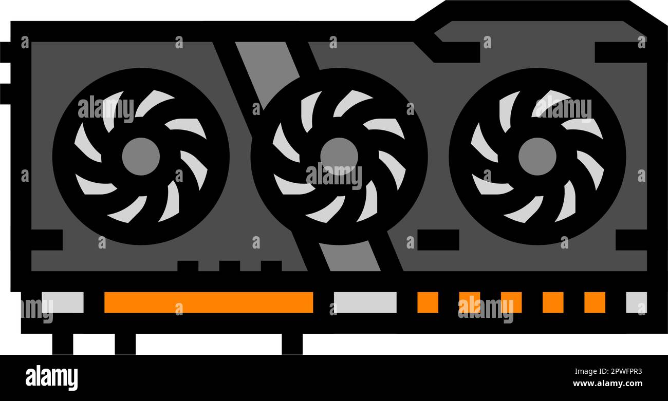 graphics card gaming pc color icon vector illustration Stock Vector ...