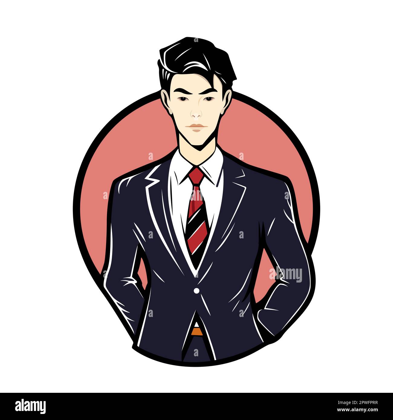 Businessman avatar illustration. Simple cartoon user portrait. User ...
