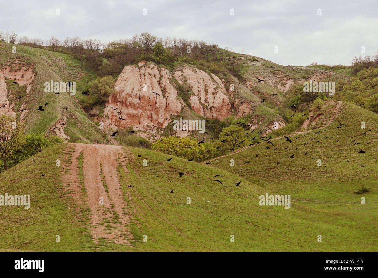 Red Ravine in Sebes Alba caught from different angles during a rainy ...
