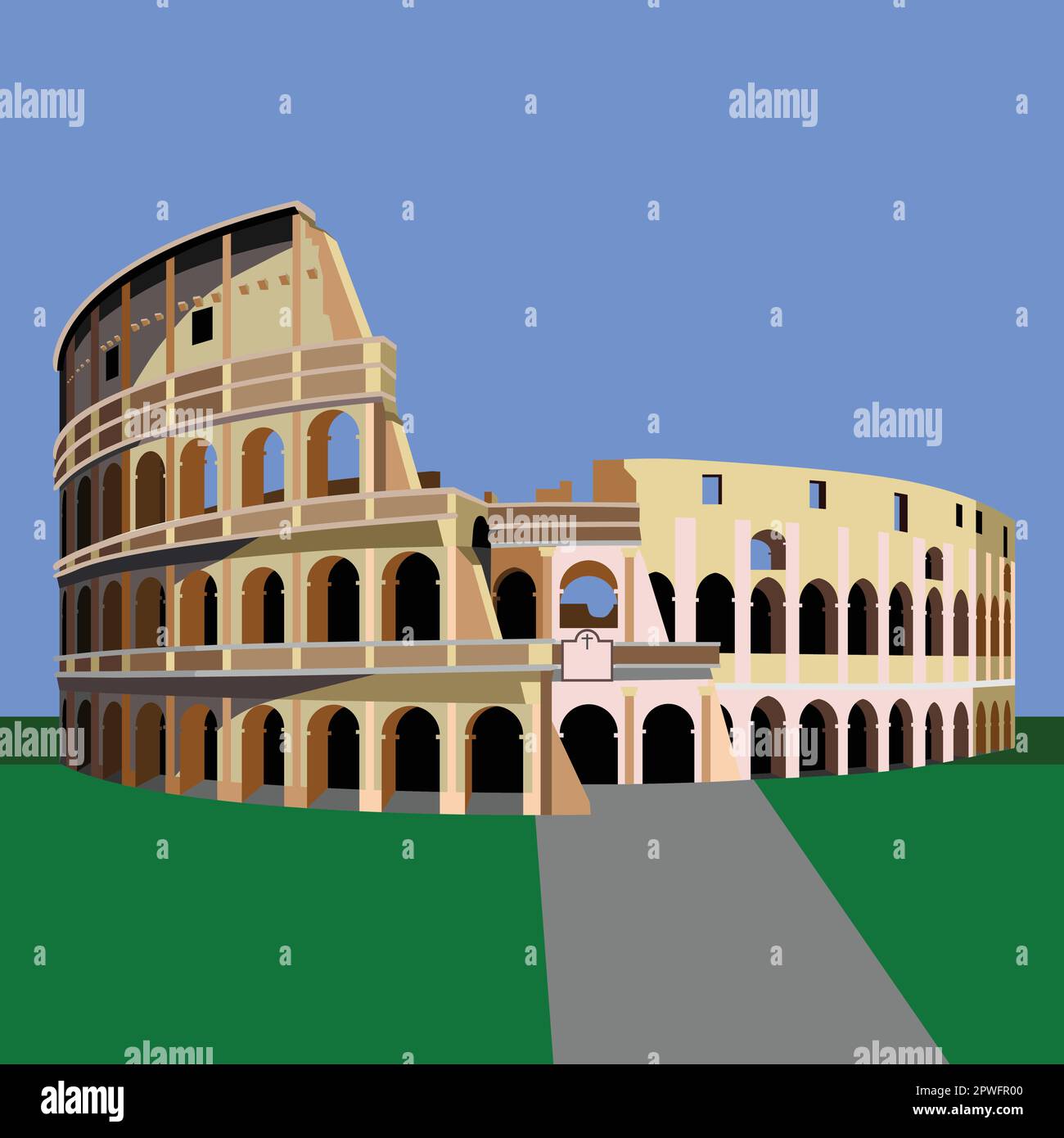 Colosseum Rome Italy Landmark Vector Stock Vector Image & Art - Alamy