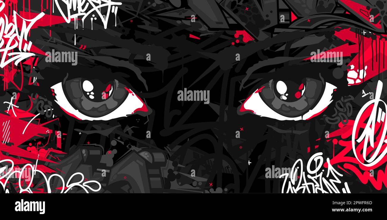 Abstract Urban Colorful Futuristic Street Art Graffiti Style Background ...