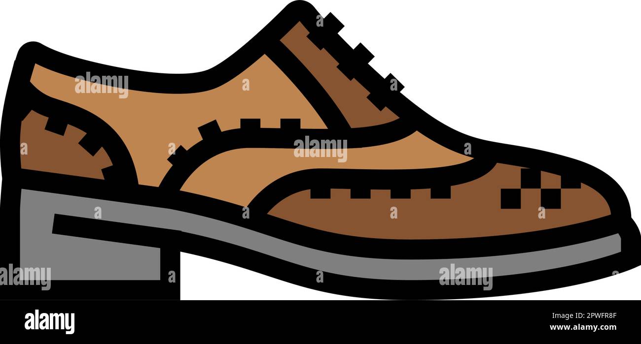 Vintage wingtip shoes Stock Vector Images - Alamy