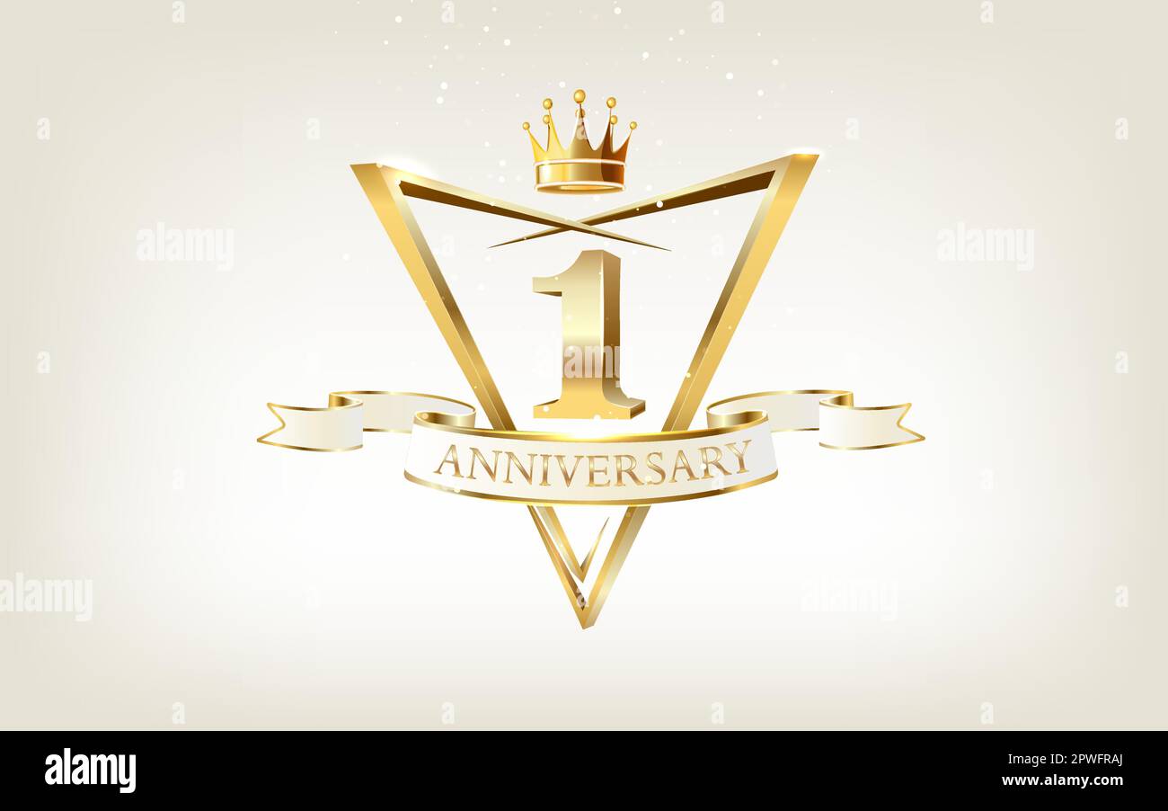 Anniversary celebrating event poster template with gold 3d numbers hi ...
