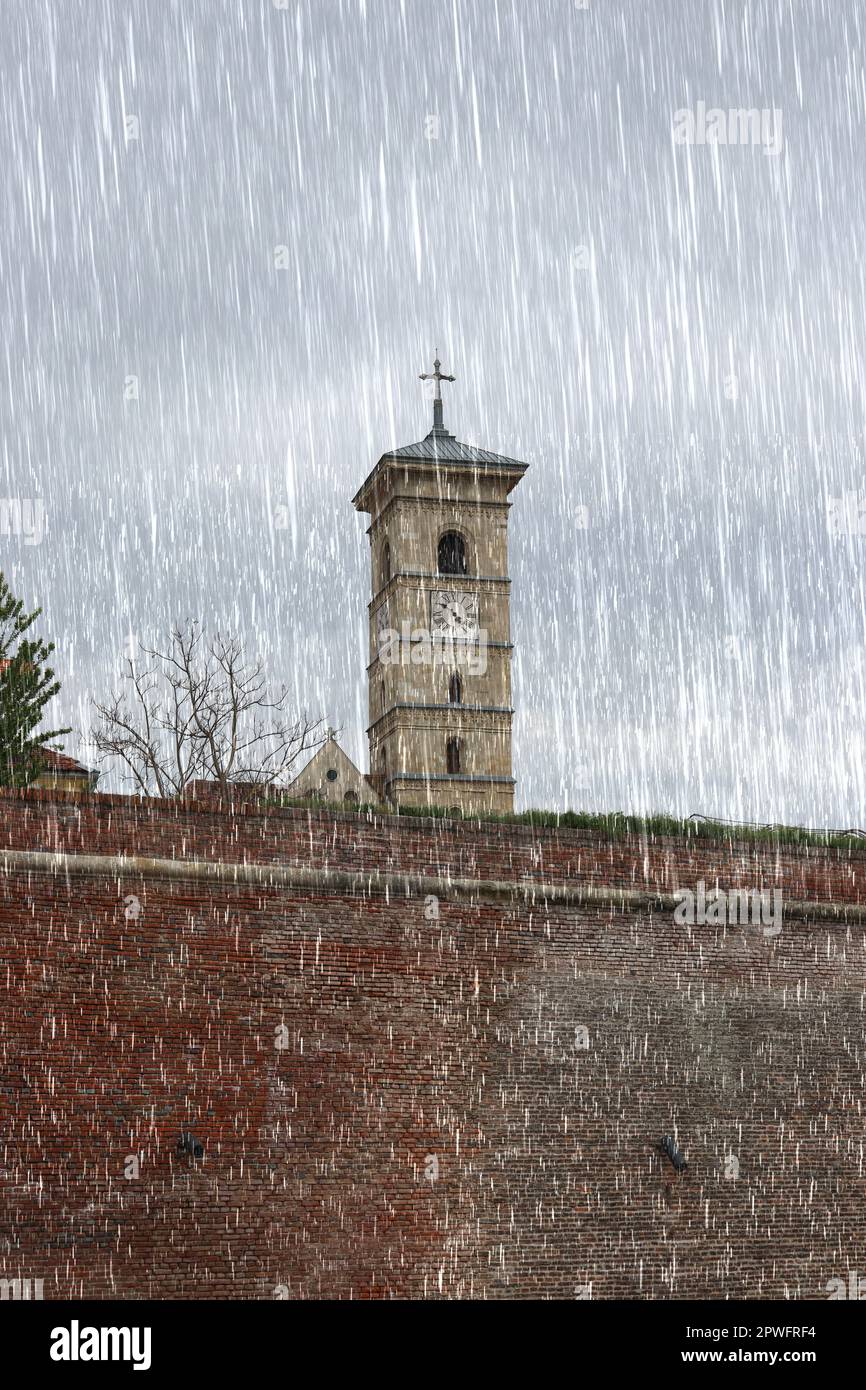 Saint Michael's Roman Catholic Cathedral in Alba Iulia immortalized ...