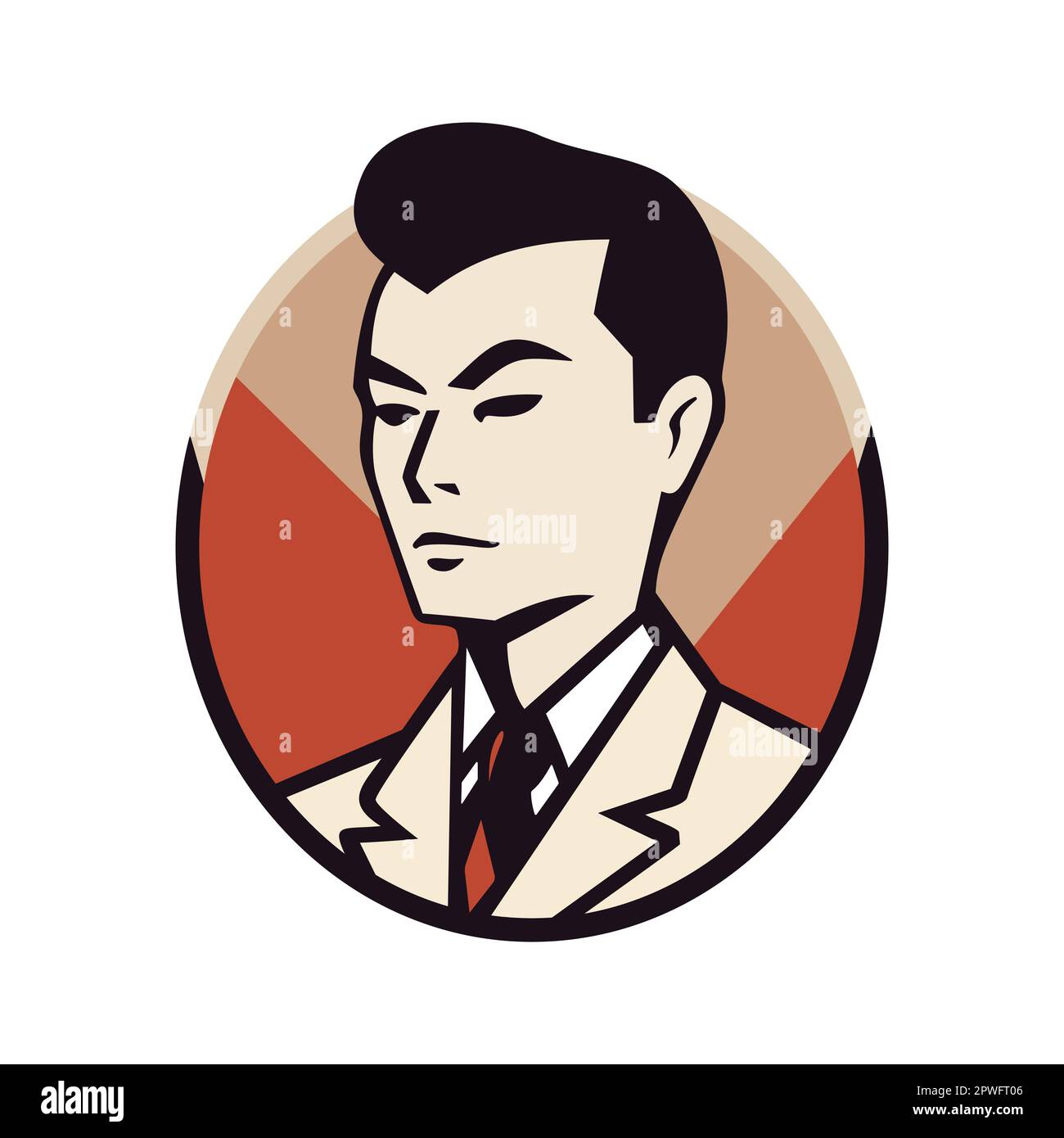 Businessman avatar illustration. Simple cartoon user portrait. User ...
