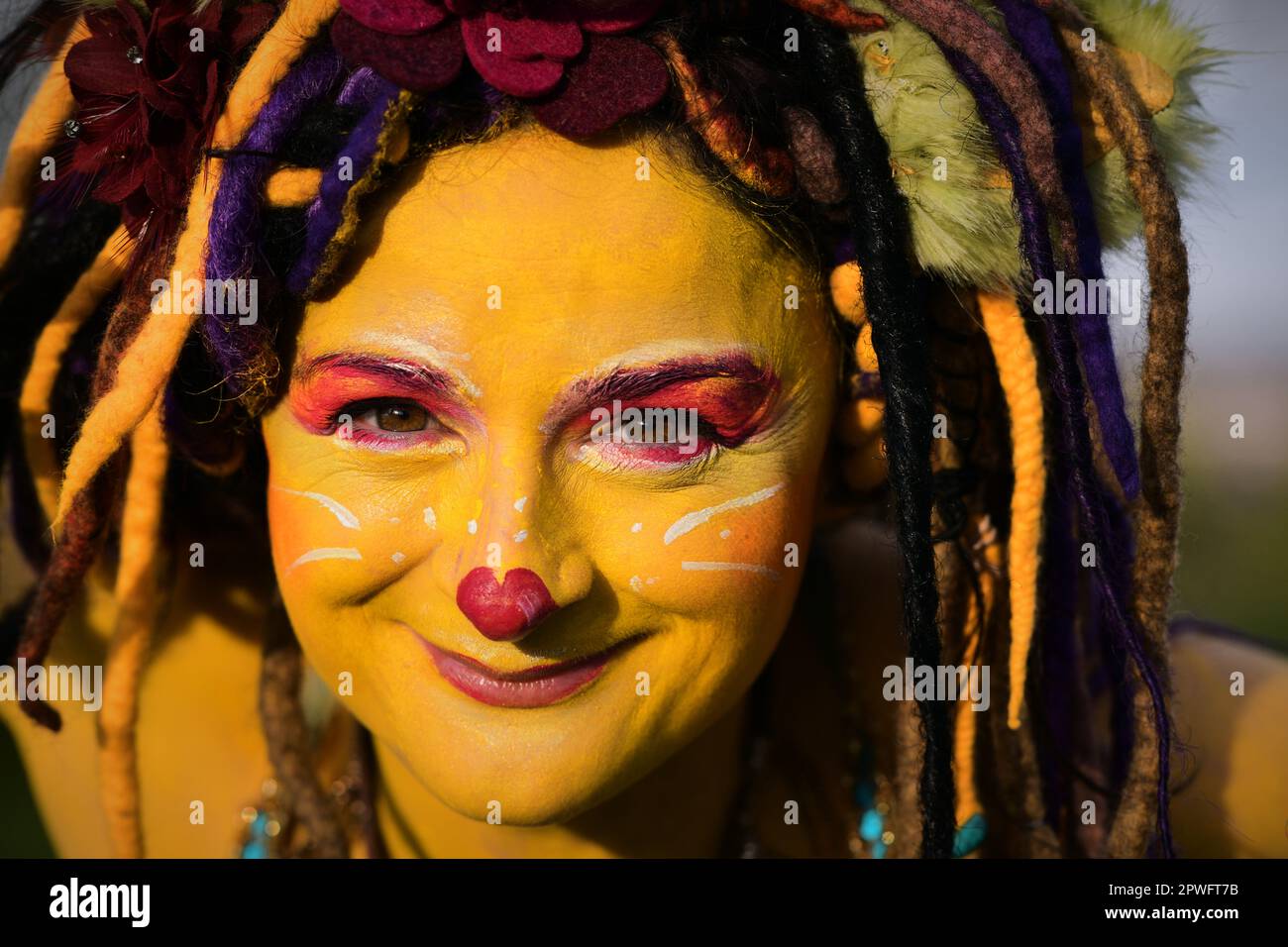 Edinburgh Scotland, UK 30 April 2023. Beltane Fire Festival performers ...