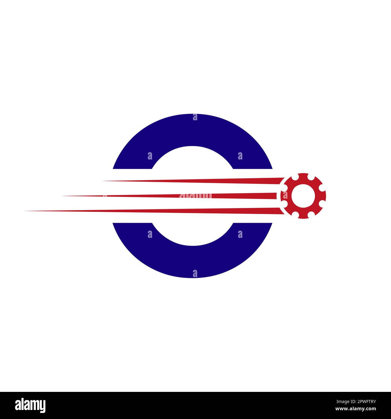 Initial Letter O Gear Cogwheel Logo. Automotive Industrial Icon, Gear ...