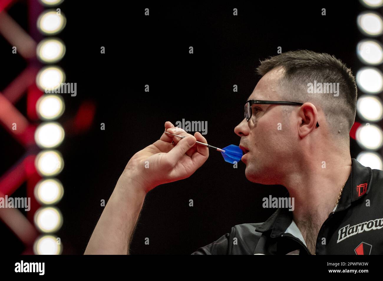 LEEUWARDEN - Damon Heta (AUS) during the quarterfinals of the Dutch ...