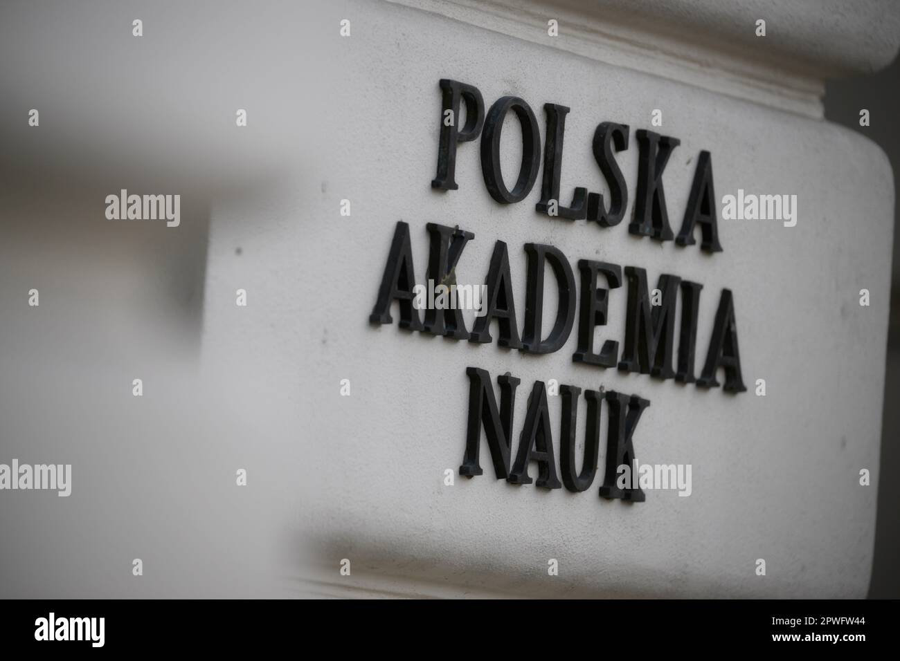 Detail of the Staszic Palace which houses the Polish Academy of ...