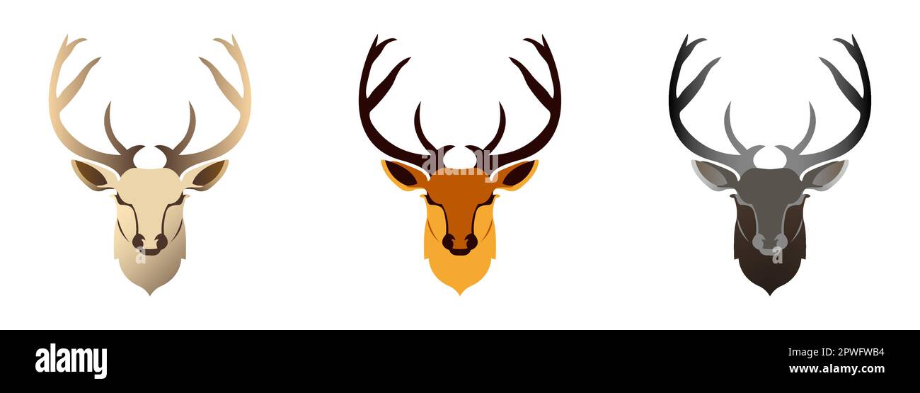 Deer icon, logo isolated on white background. Vector illustration Stock ...