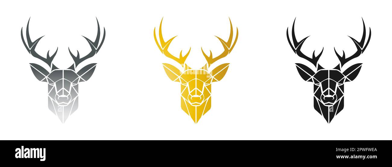 Deer icon, logo isolated on white background. Vector illustration Stock ...