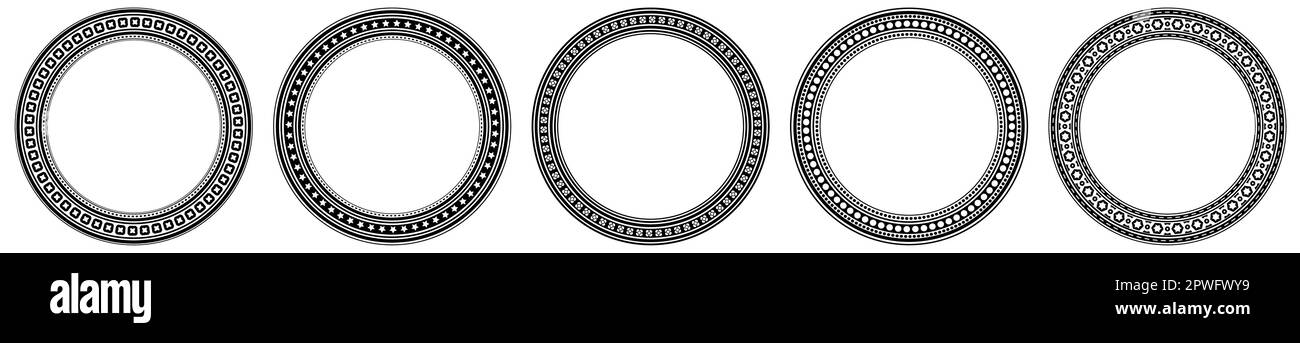 Five round Stock Vector Images - Alamy