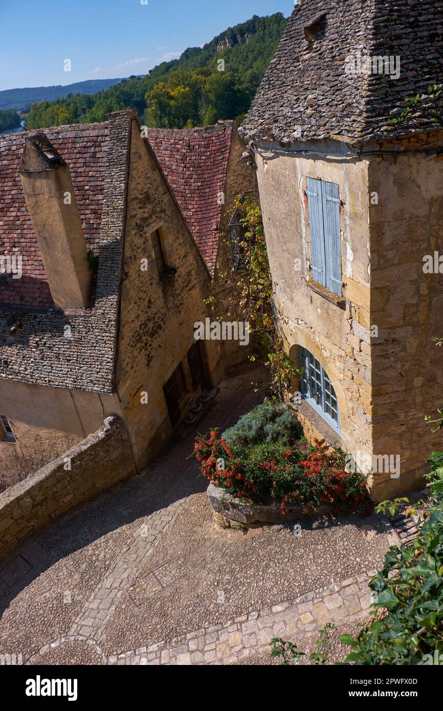 Street corner of old medieval town Stock Photo - Alamy