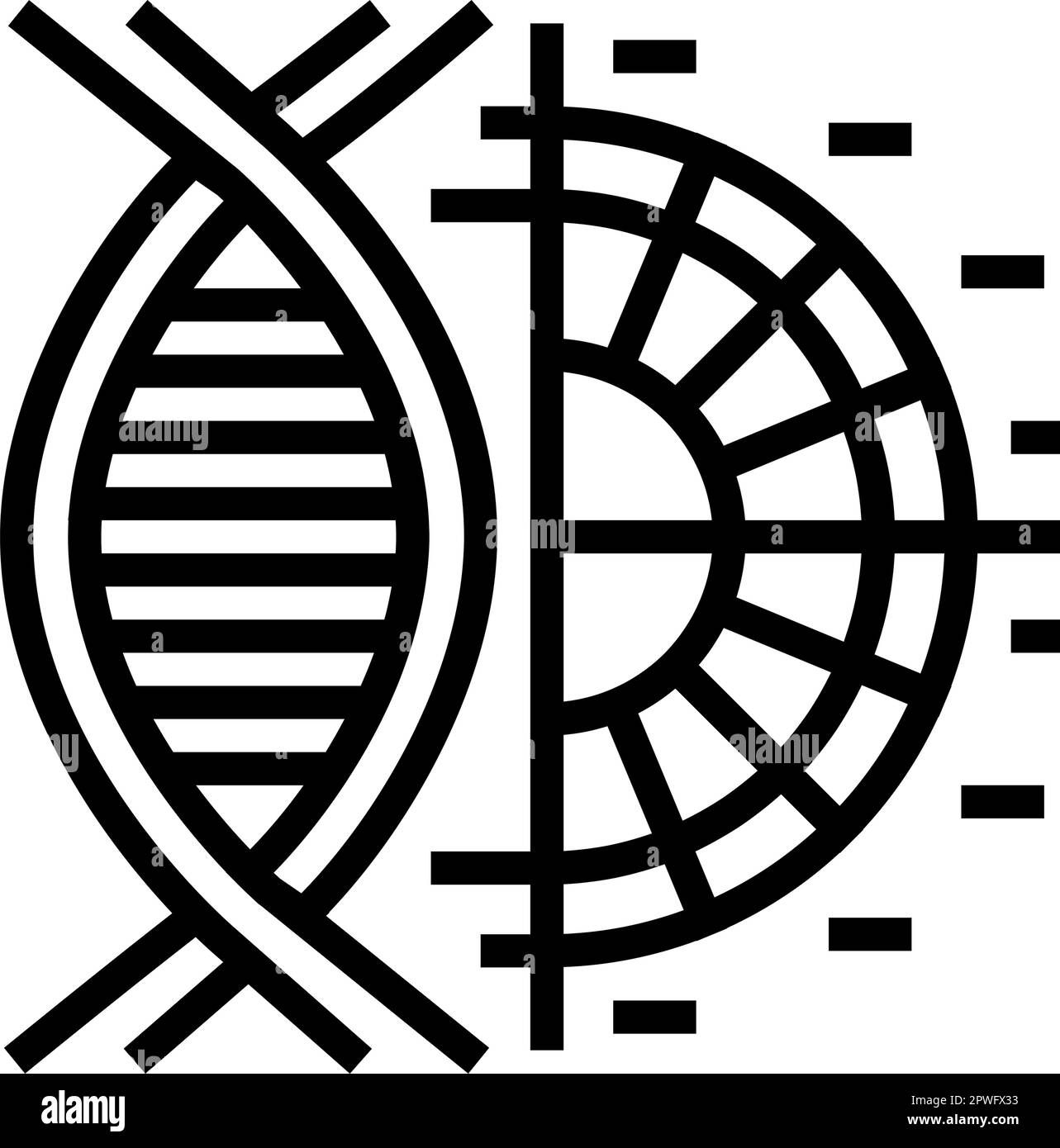 genetic code biochemistry line icon vector illustration Stock Vector ...