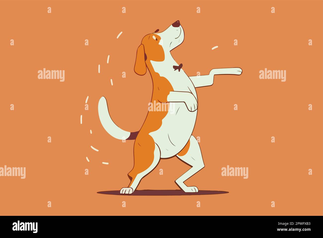 Dog dancing vector hi-res stock photography and images - Alamy