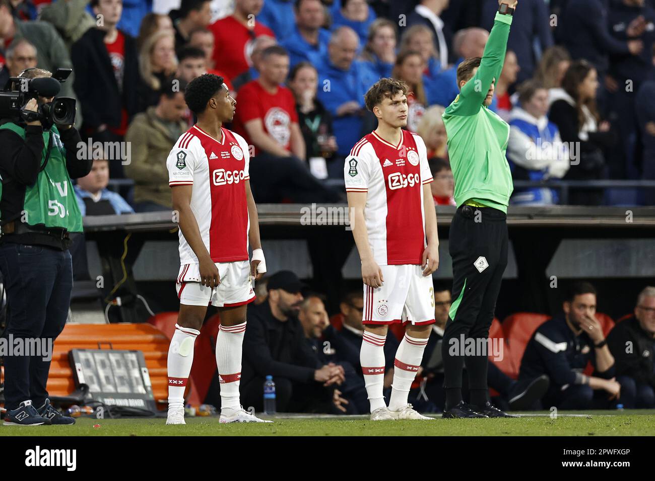 ROTTERDAM - (lr) Silvano Vos of Ajax, Mika Godts of Ajax during the ...
