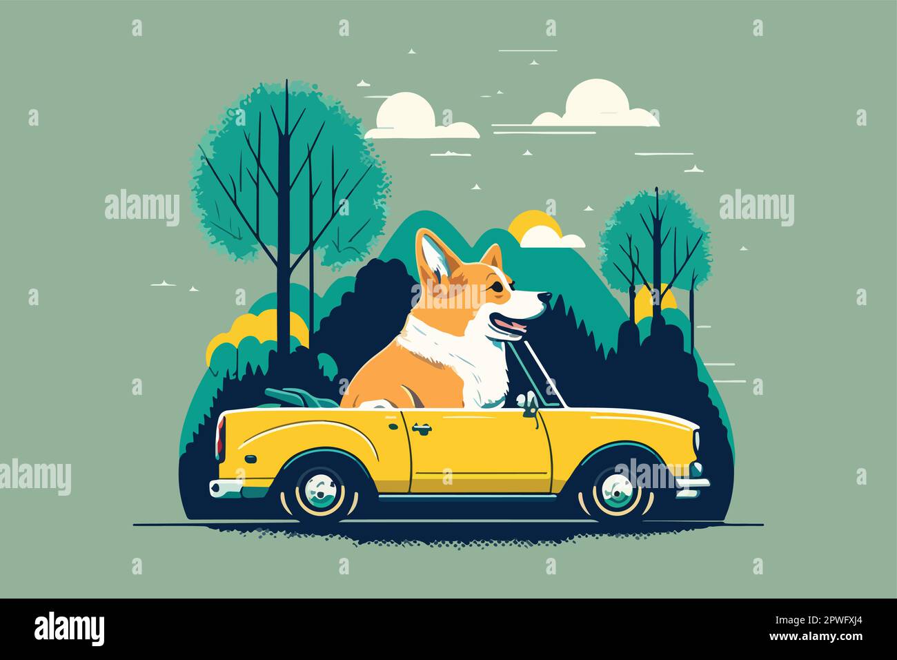 Dog animal drawn vehicle Stock Vector Images - Alamy