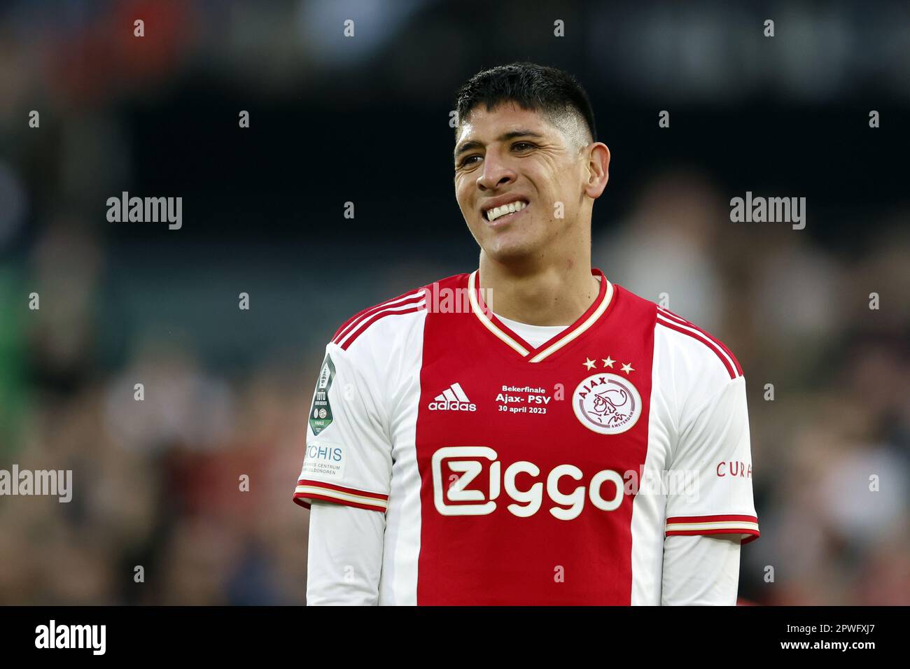 ROTTERDAM - Edson Alvarez of Ajax reacts during the TOTO KNVB Cup final ...