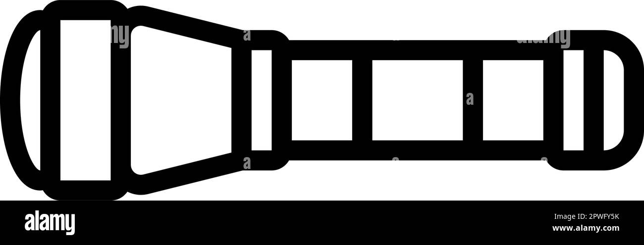 police flashlight crime line icon vector illustration Stock Vector ...