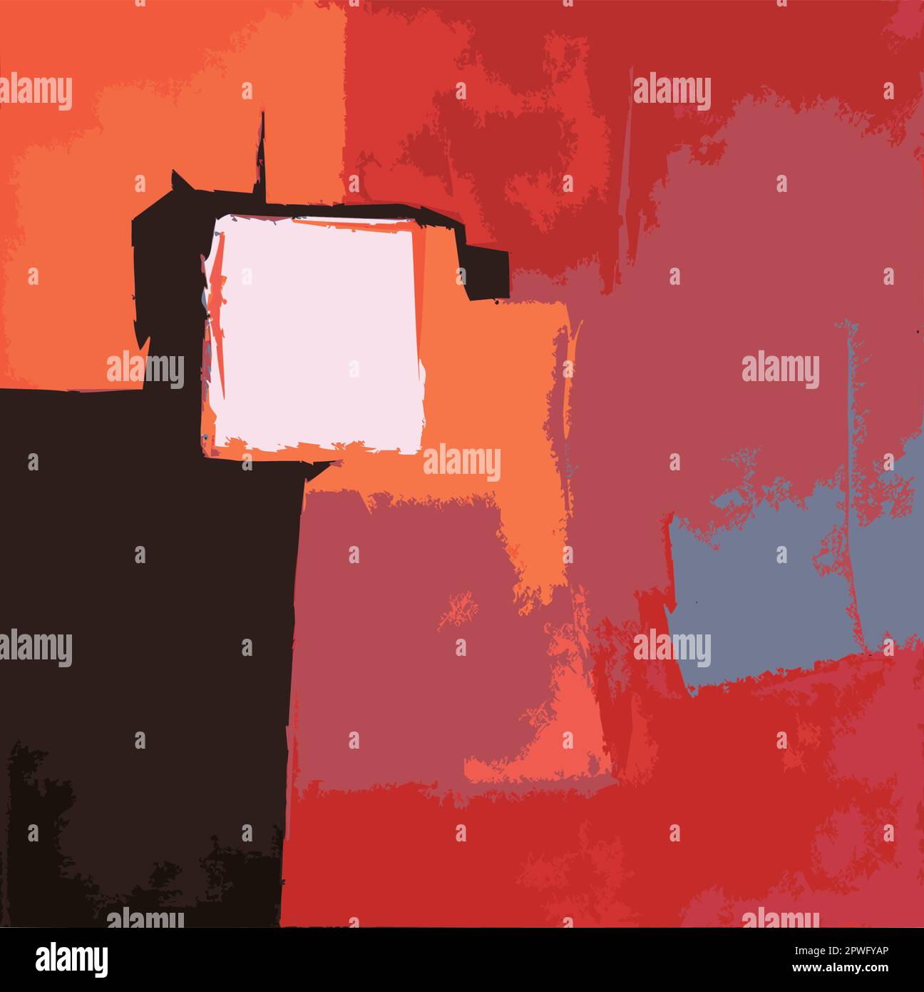 Modern Illustration Square and Shapes Painting Geometry from Original ...