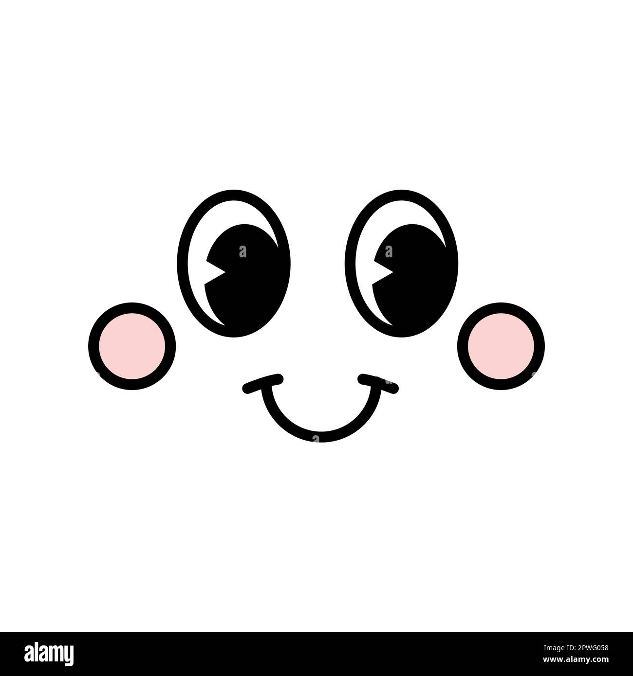 Vector groovy retro cartoon face isolated on white background Stock ...