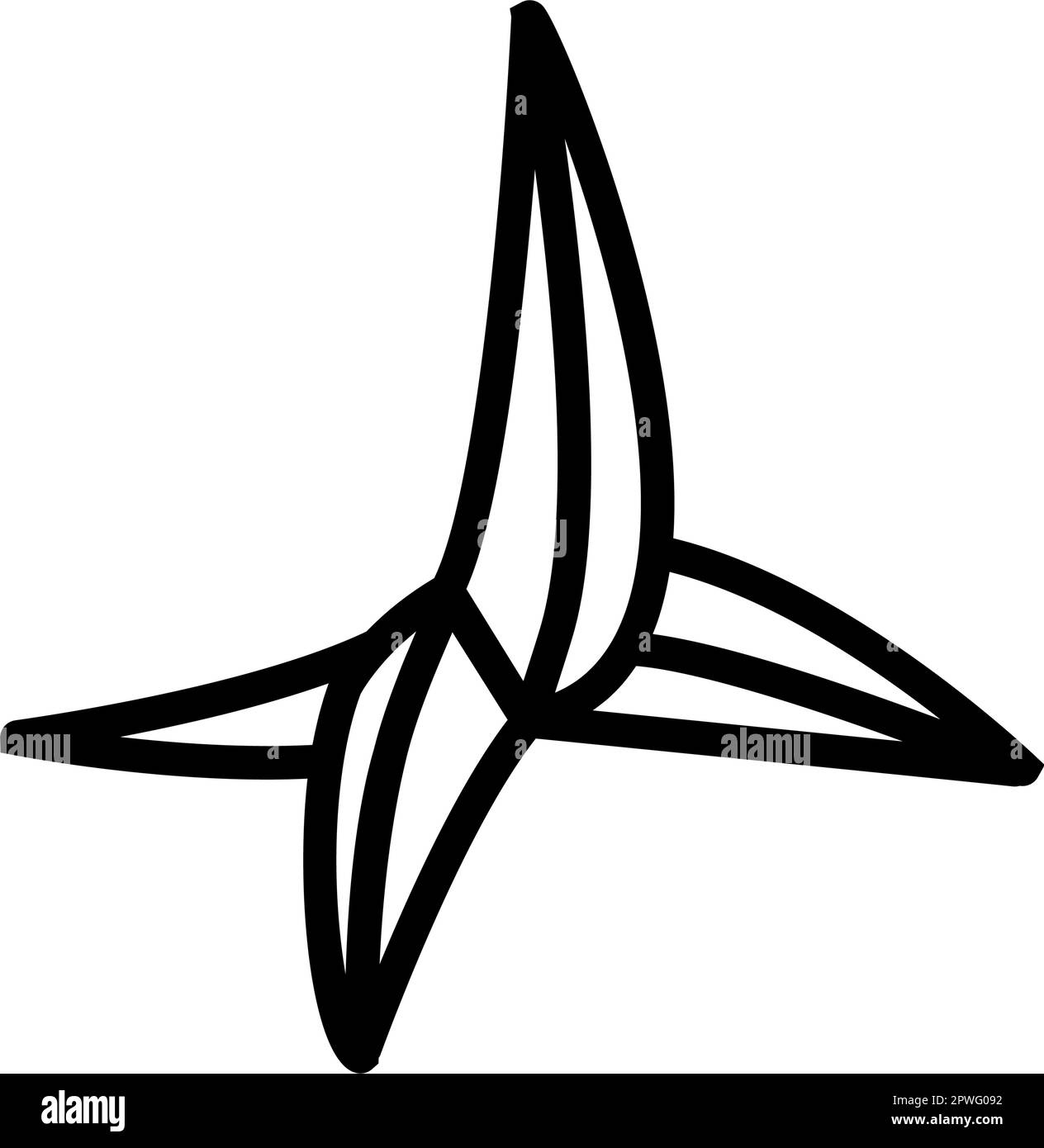 caltrops weapon military line icon vector illustration Stock Vector ...