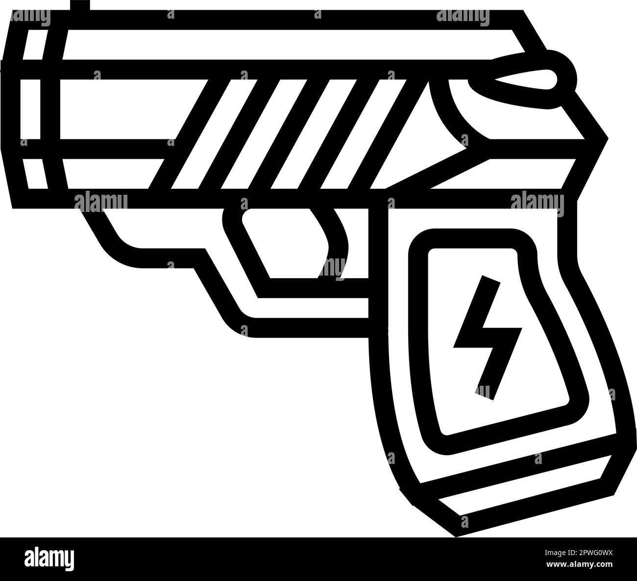 taser gun crime line icon vector illustration Stock Vector Image & Art ...