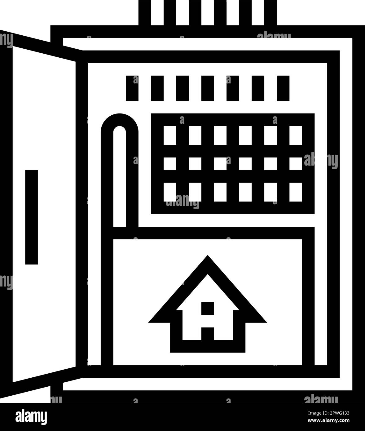 smart energy monitor home line icon vector illustration Stock Vector ...