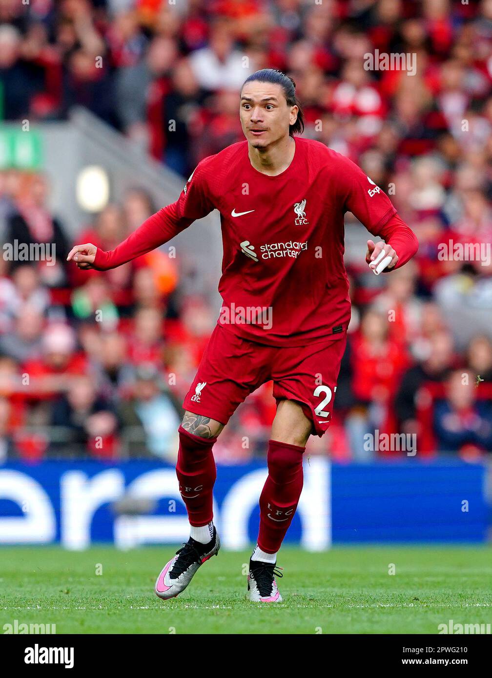 Liverpool's Darwin Nunez during the Premier League match at Anfield ...