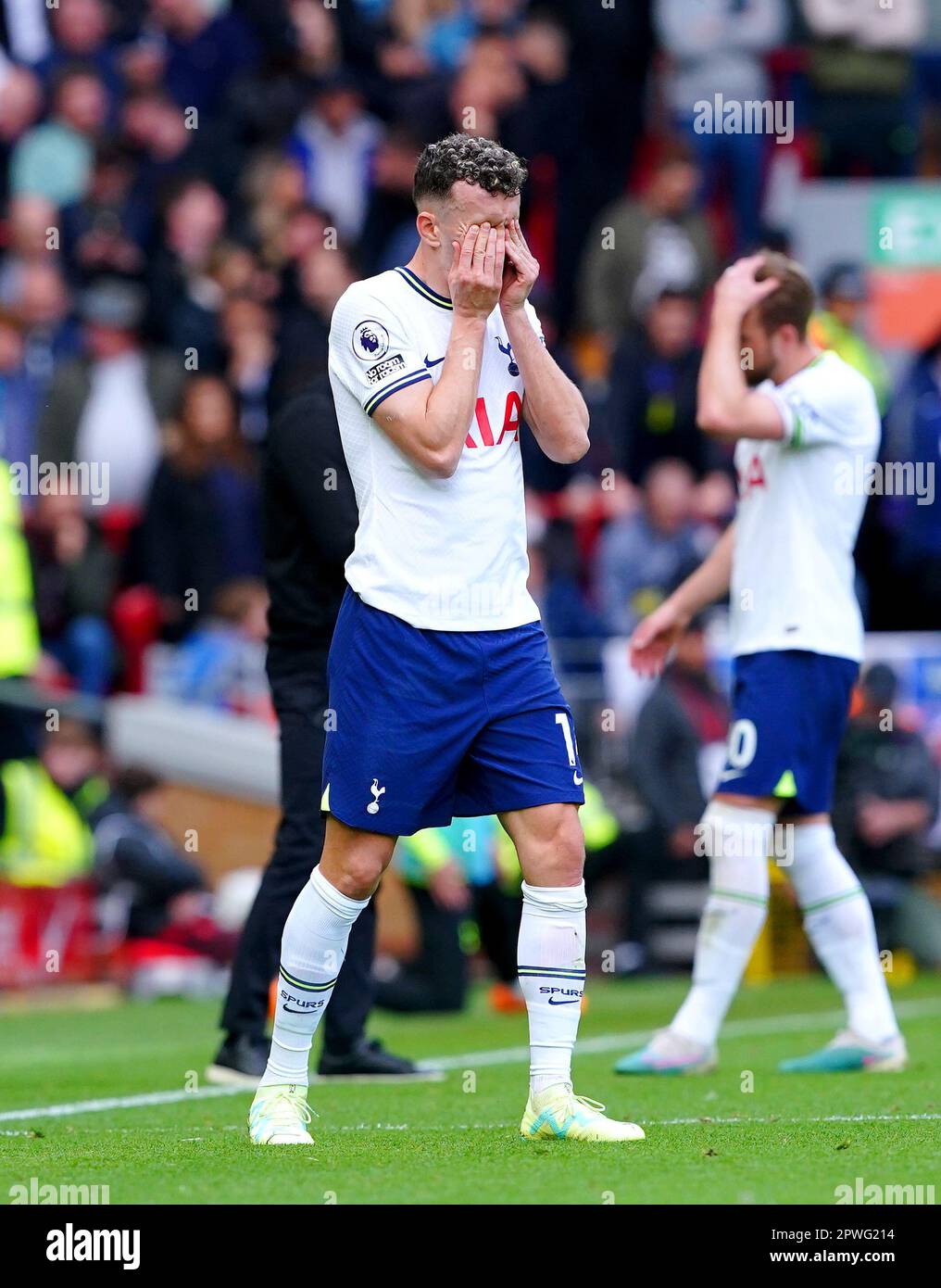 Tottenham Hotspur's Ivan Perisic appears dejected during the Premier ...