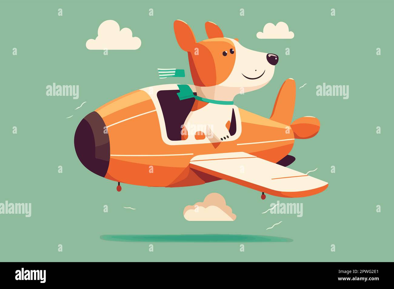 Flying plane dogs Stock Vector Images - Alamy