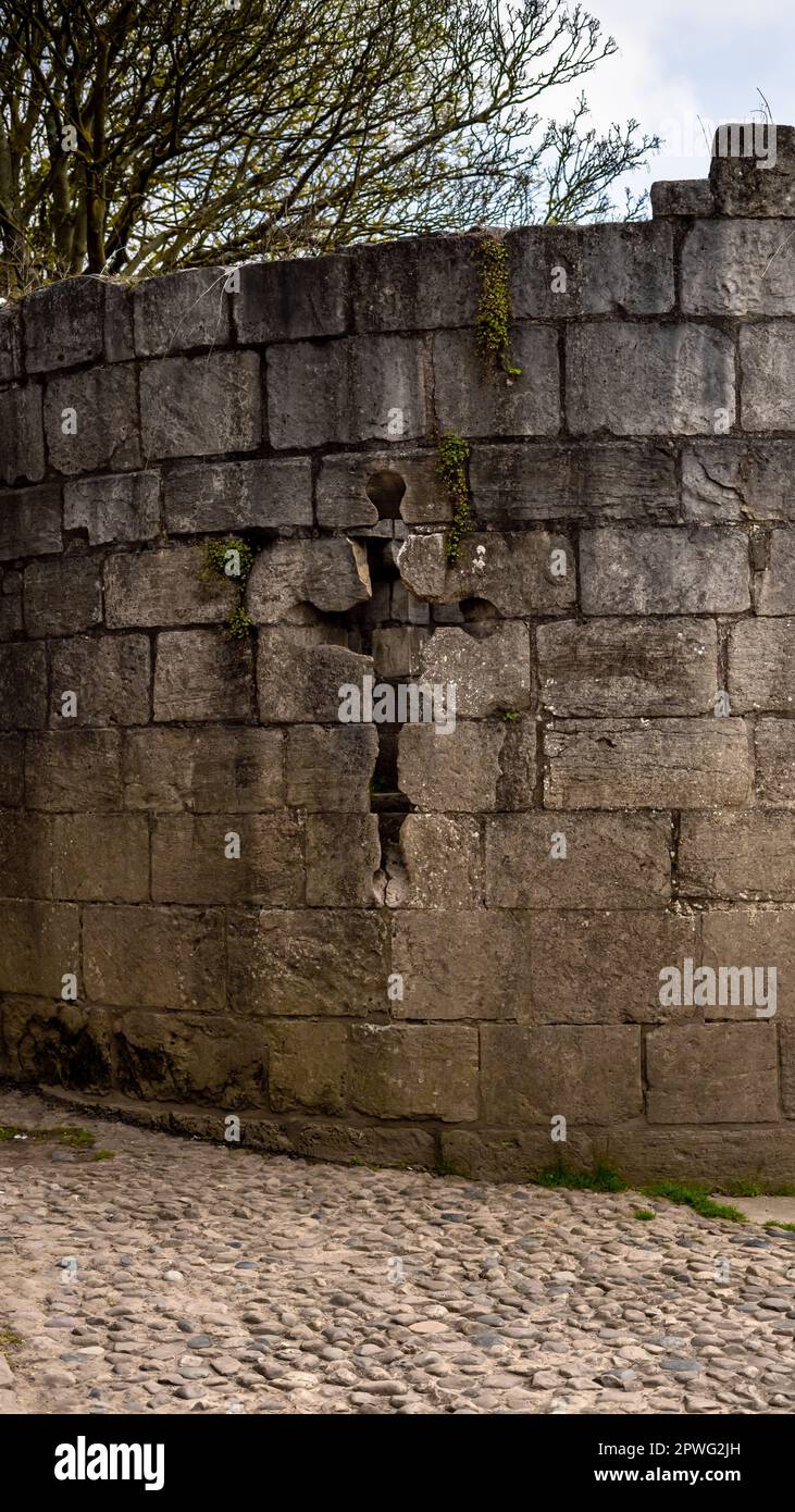 Aged Textured Wall of an Old Structure Part of fortification in York ...