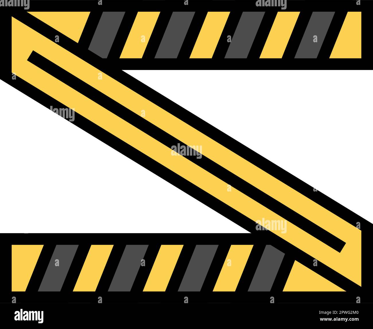 crime scene tape color icon vector illustration Stock Vector Image ...