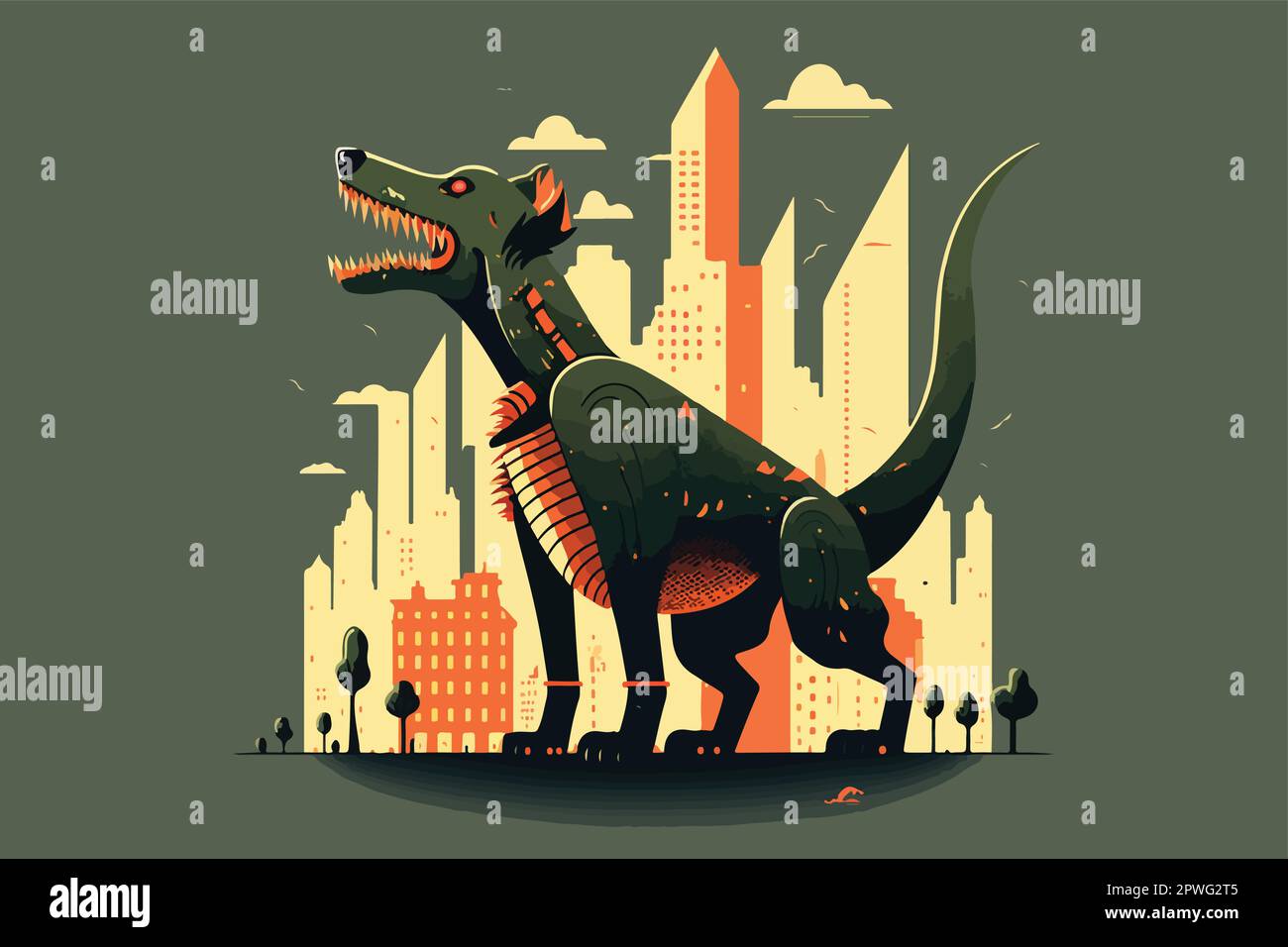 Godzilla toy Stock Vector Images - Alamy