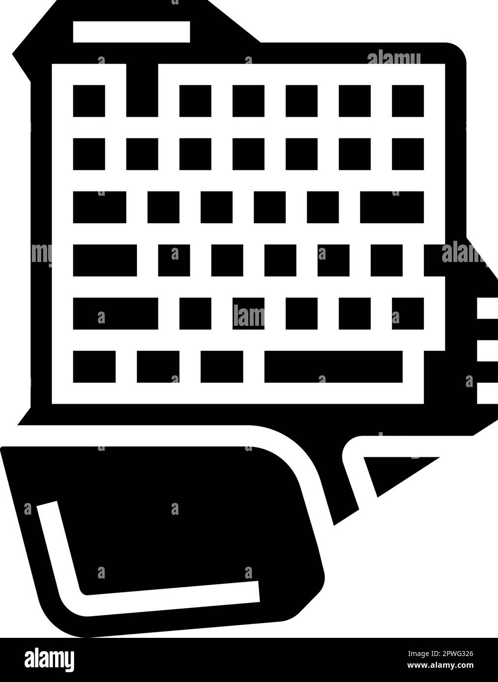 keyboard gaming pc glyph icon vector illustration Stock Vector Image ...