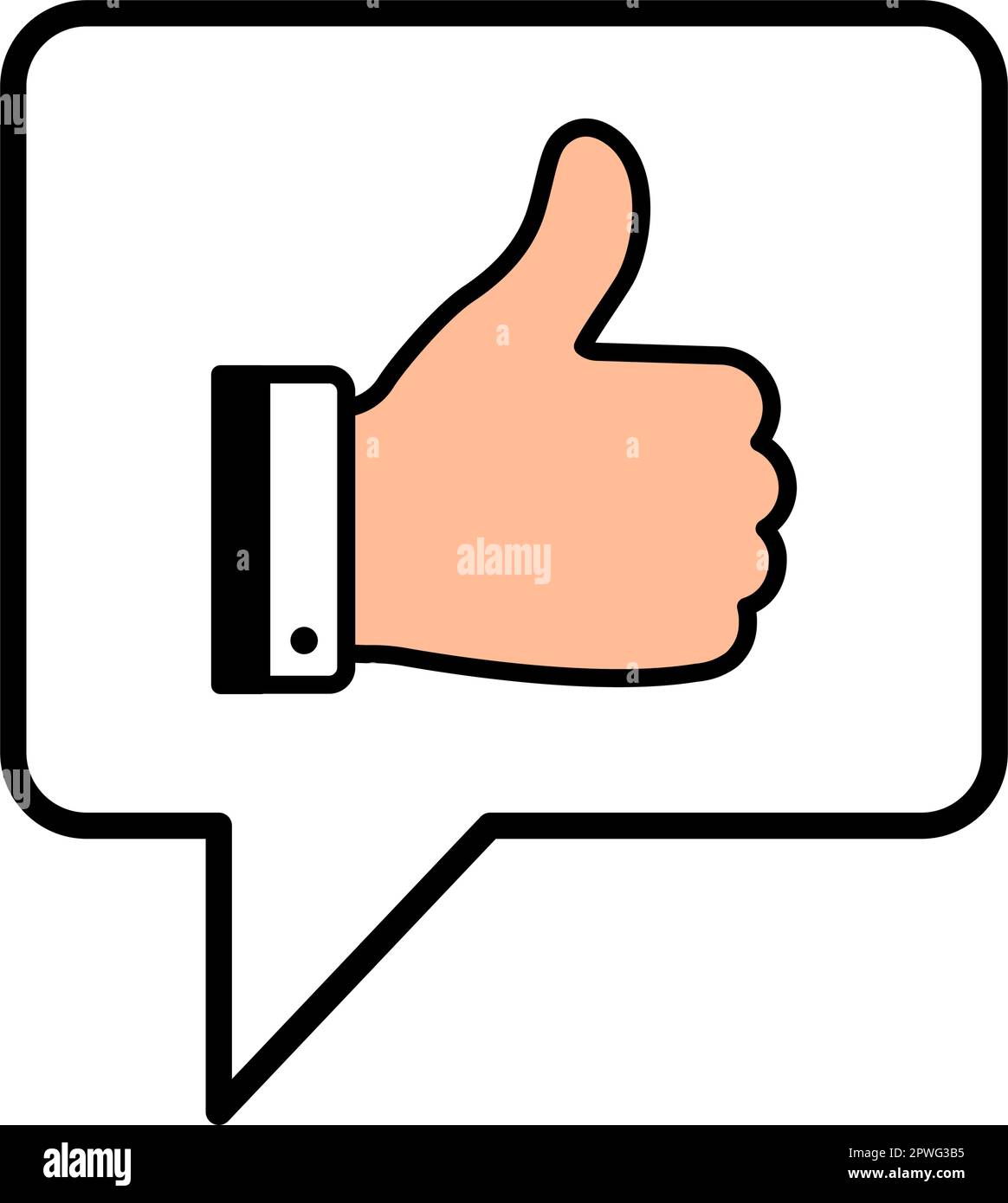 Thumbs up positive symbol on Stock Vector Images - Alamy
