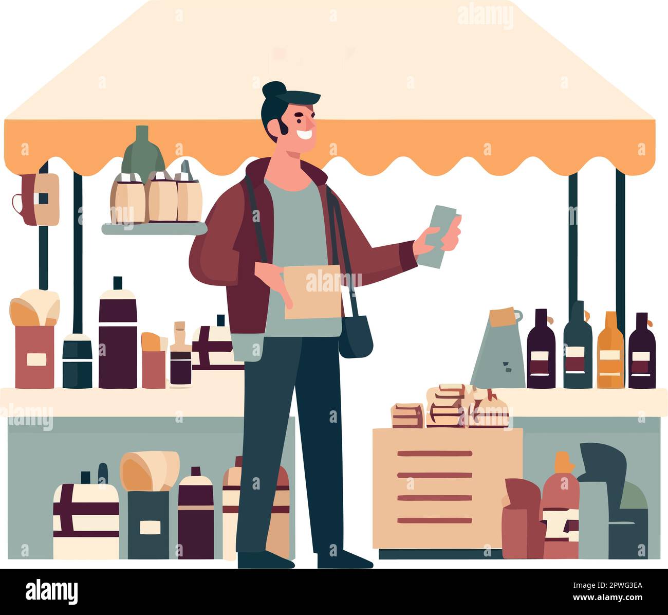 Umbrella vendor Stock Vector Images - Alamy