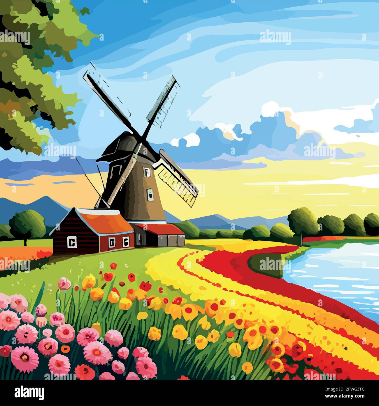 Dutch tourist industry Stock Vector Images - Alamy