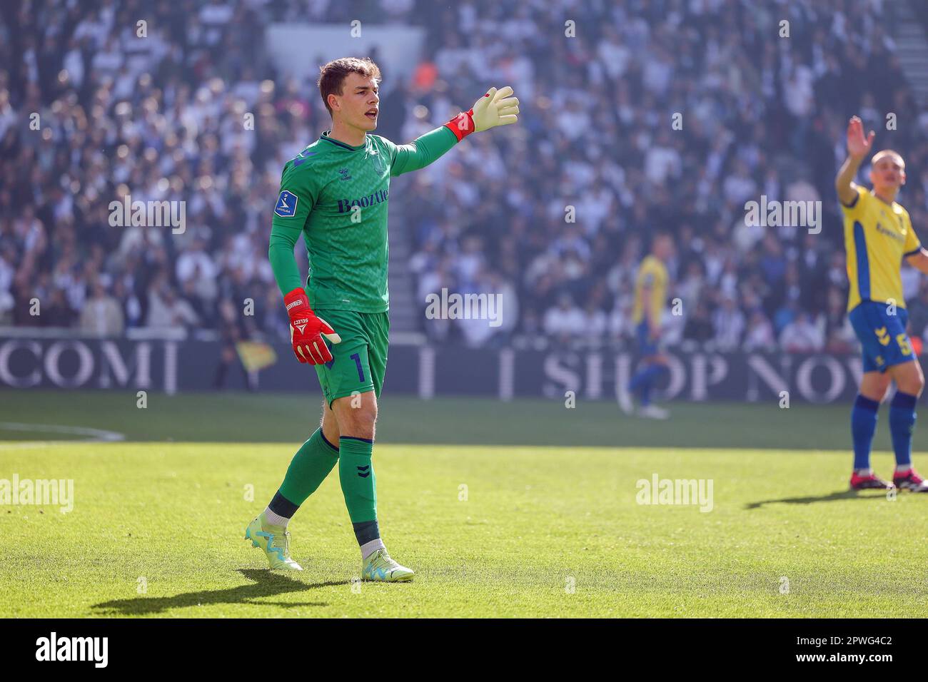 Copenhagen, Denmark. 30th Apr, 2023. Goalkeeper Mads Hermansen (1) of ...