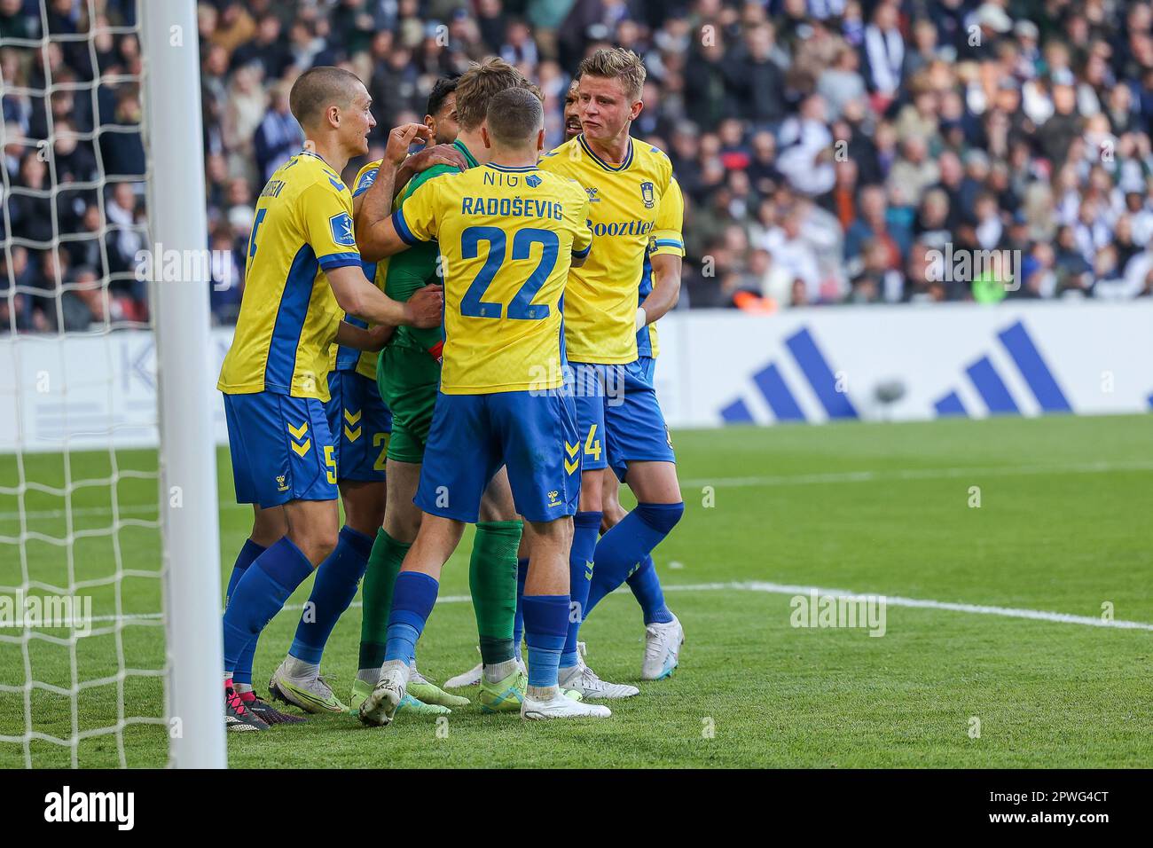 Copenhagen, Denmark. 30th Apr, 2023. Goalkeeper Mads Hermansen (1) of ...